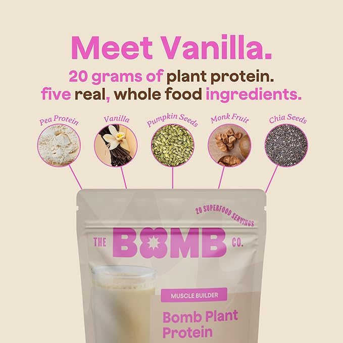 Vanilla Bomb Plant Protein – The Bomb Co